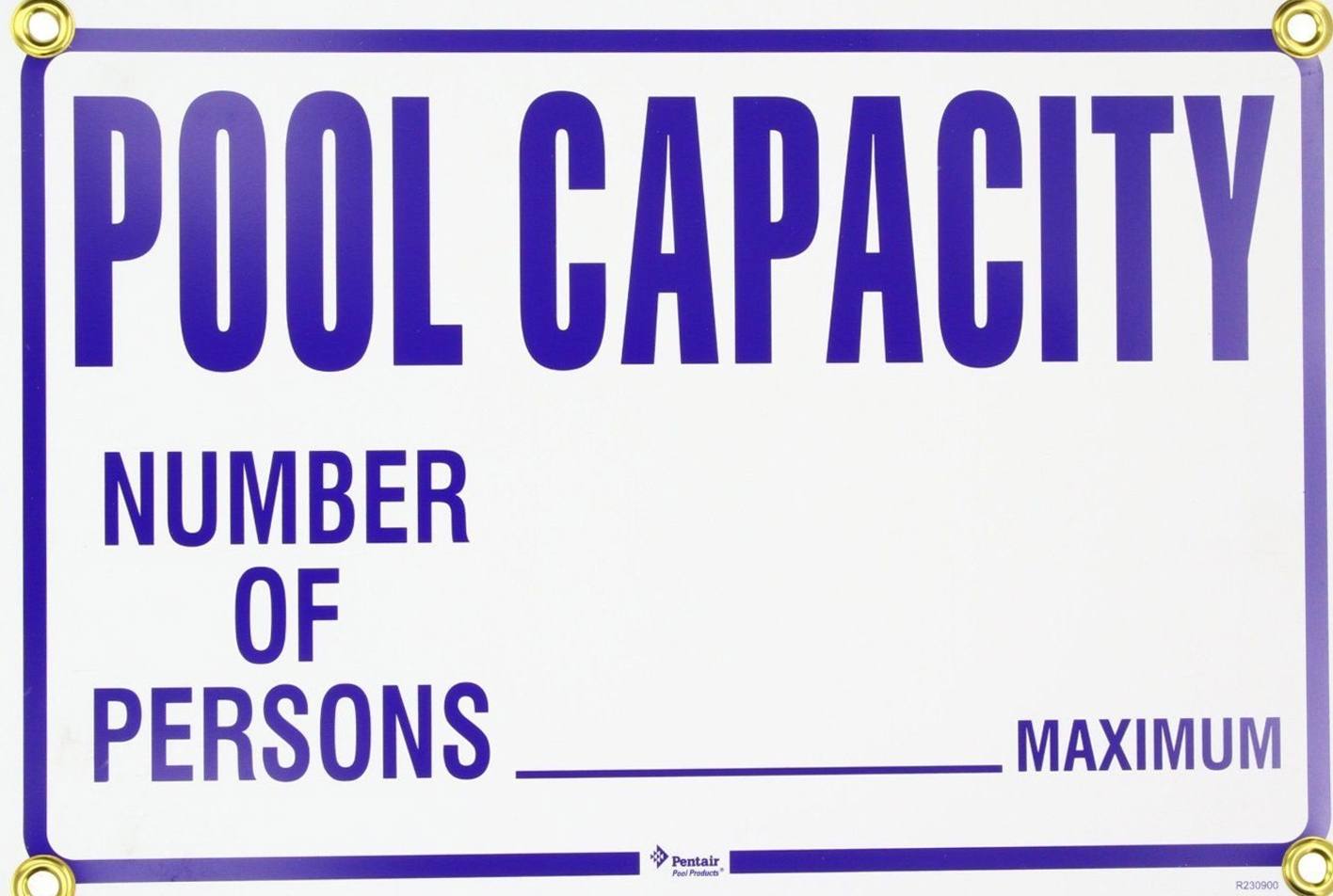 R230900 | Pool Capacity Sign