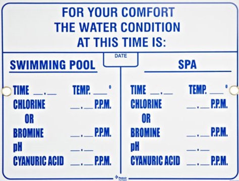 R234500 | Virginia Pool Water Condition Sign